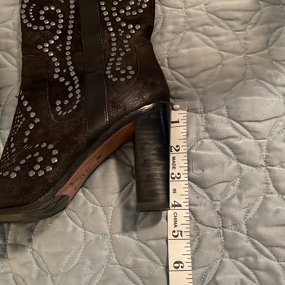 Donald J. Pliner | Shoes | Donald Pilner Black Studded Cowboy Boots ...